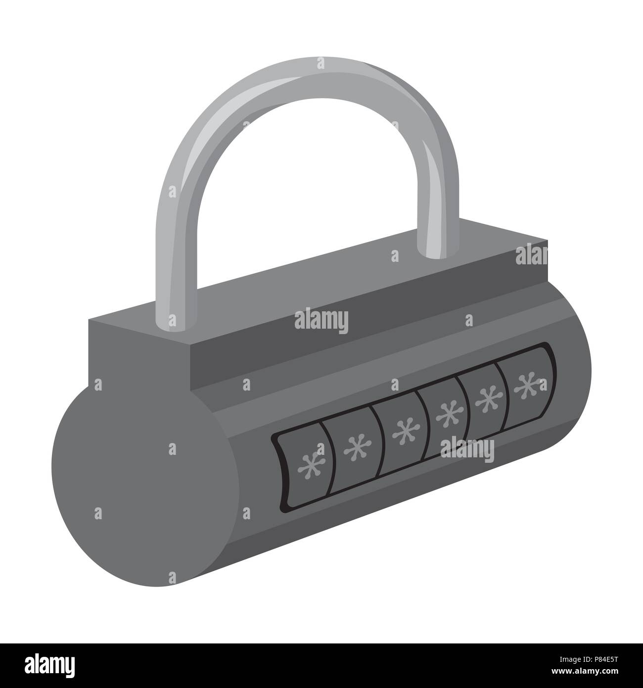 Computer password icon in outline design isolated on white background ...