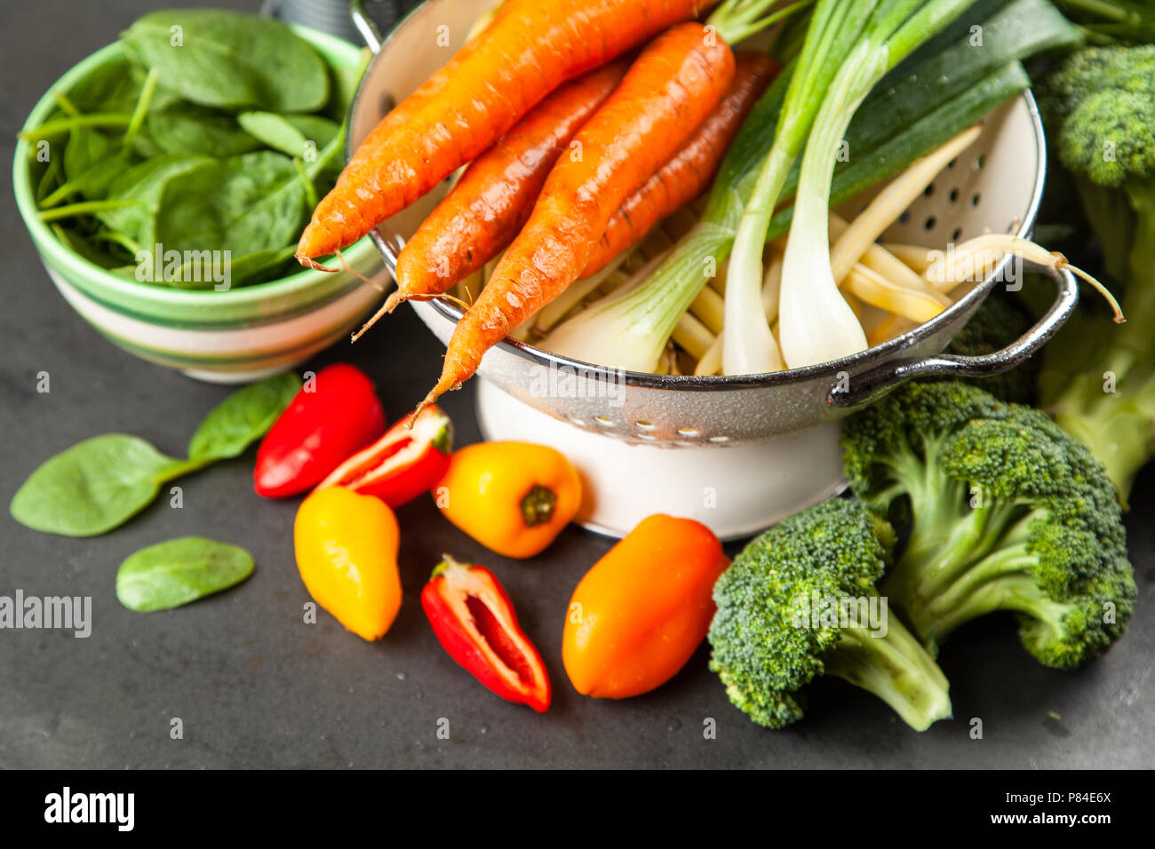 Assortment of fresh vegetables Stock Photo - Alamy