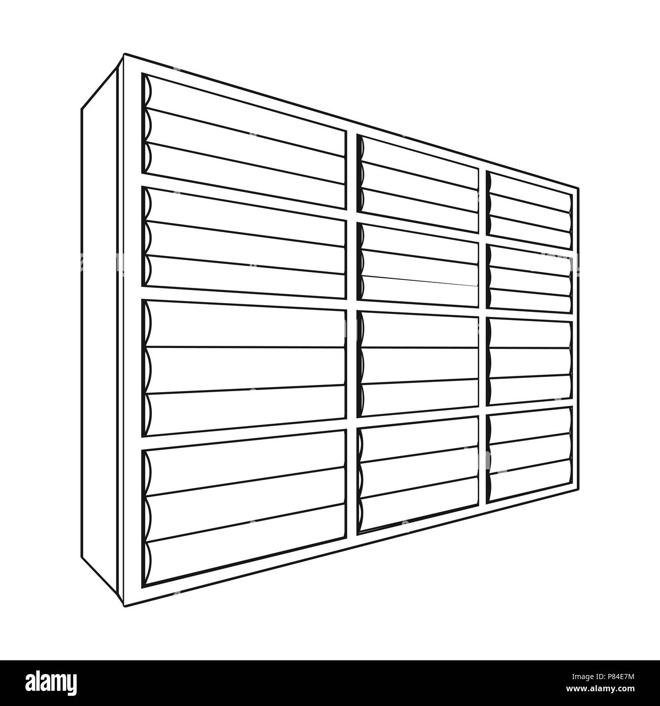 Rack single icon in outline style.Rack, vector symbol stock ...