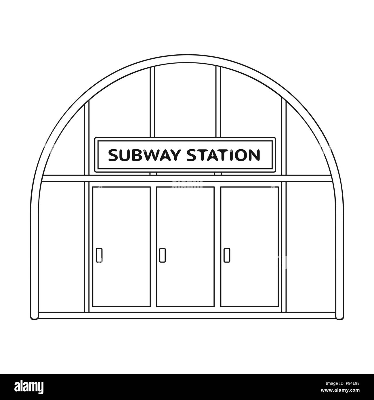 Metropolitan, single icon in outline style.Metropolitan vector symbol ...