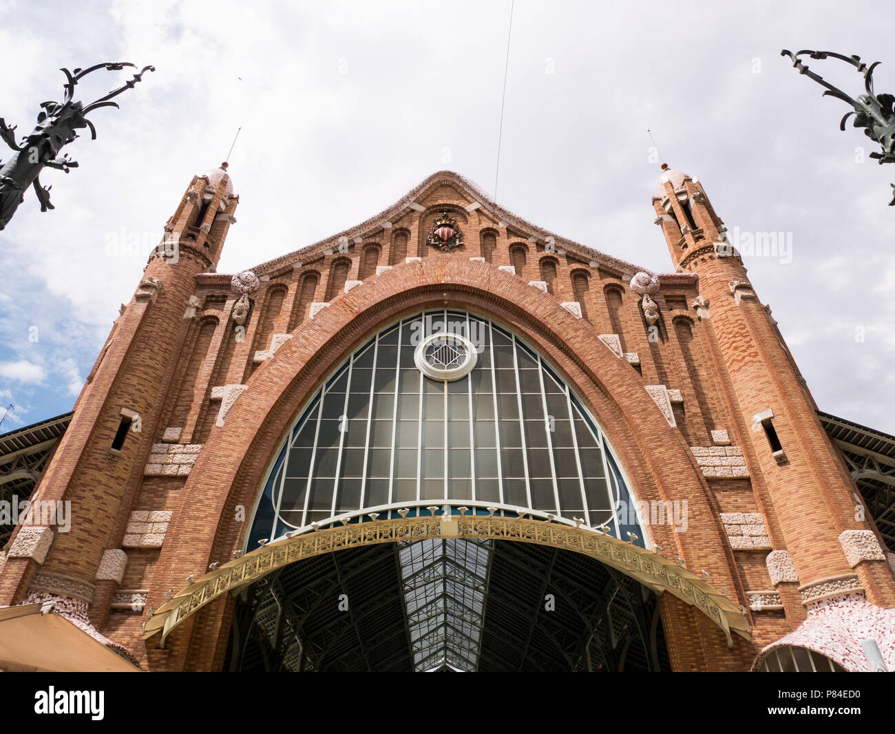 front view of the Mercado de Colon in Valencia, Spain Stock Photo - Alamy