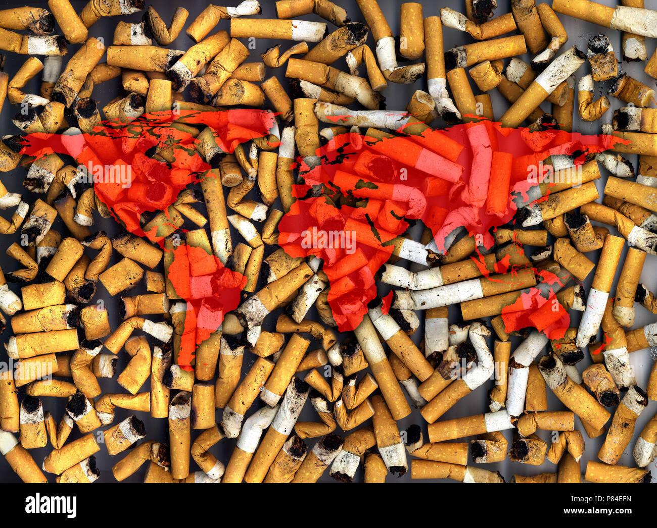 an image of finished cigarettes Stock Photo - Alamy