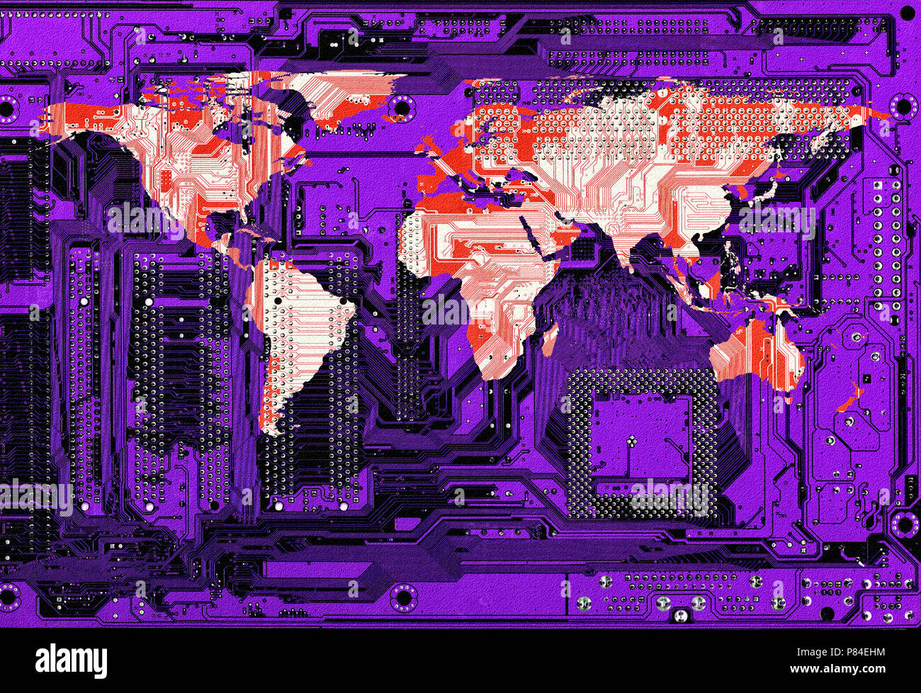 Worldmap parts hi-res stock photography and images - Alamy