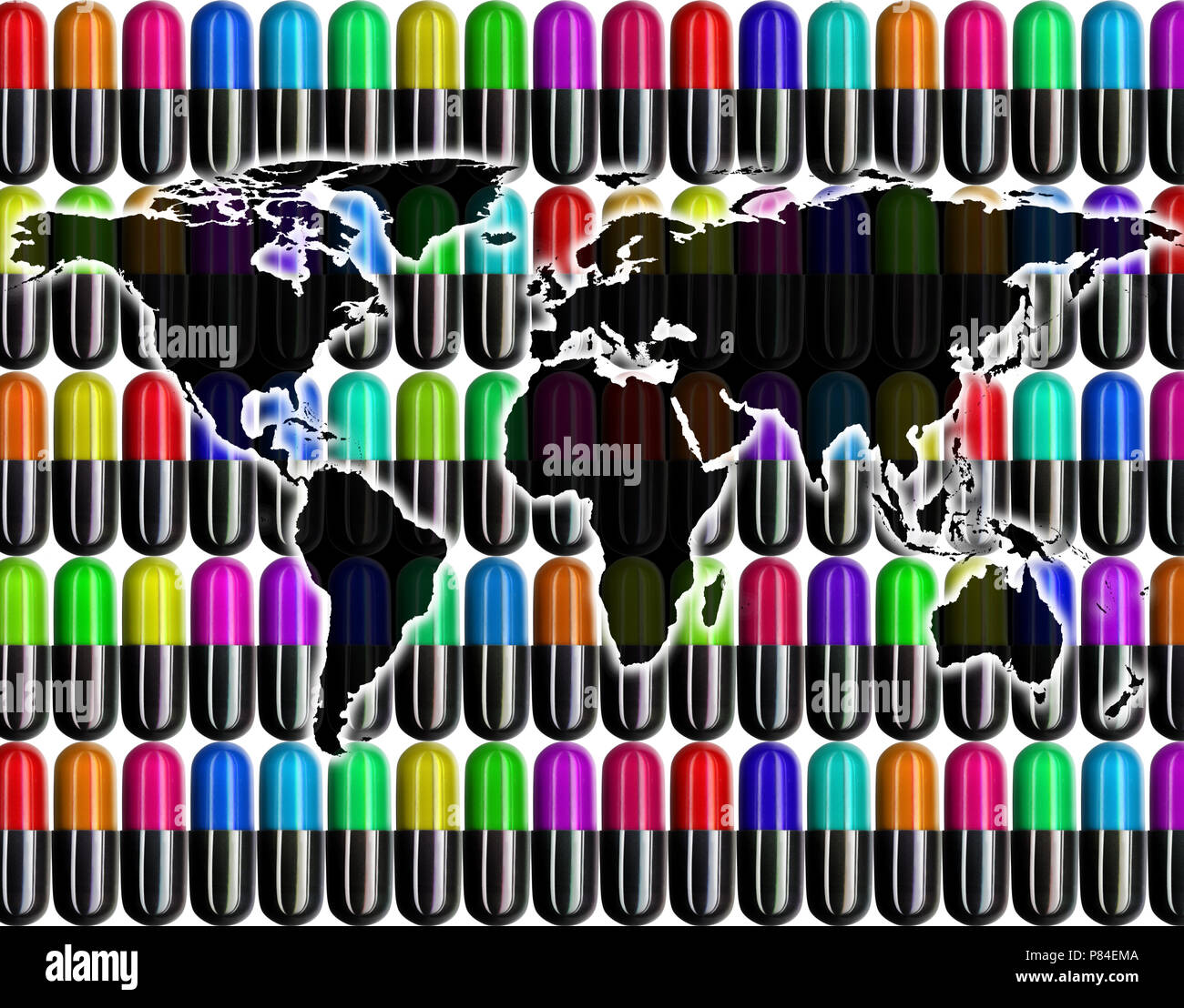 Green worldmap hi-res stock photography and images - Alamy