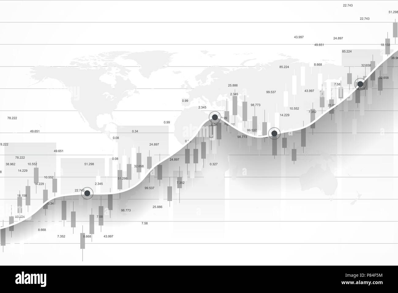 Stock market and exchange. Business Candle stick graph chart of stock ...