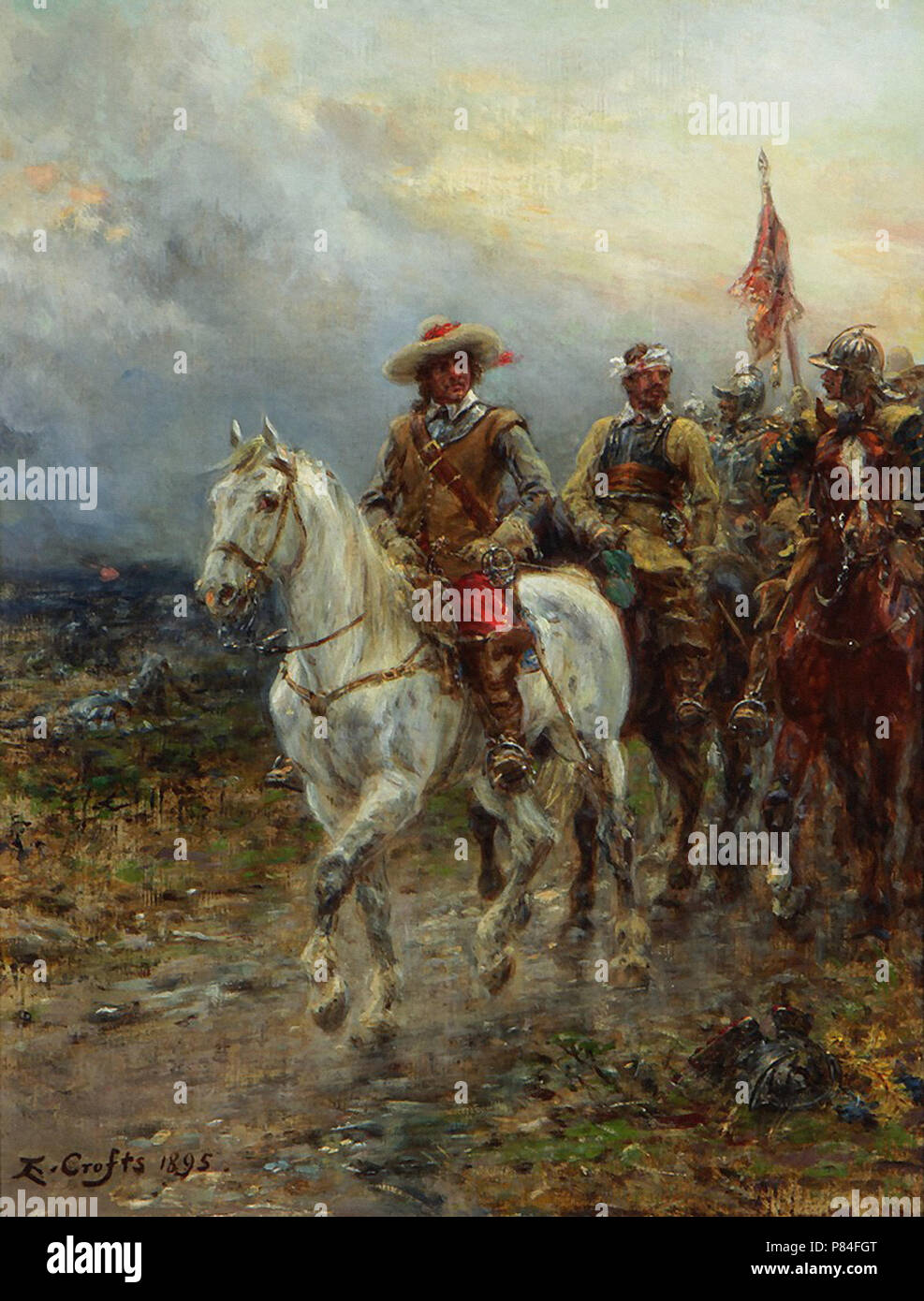 Crofts Ernest - Roundheads on Horseback Stock Photo - Alamy