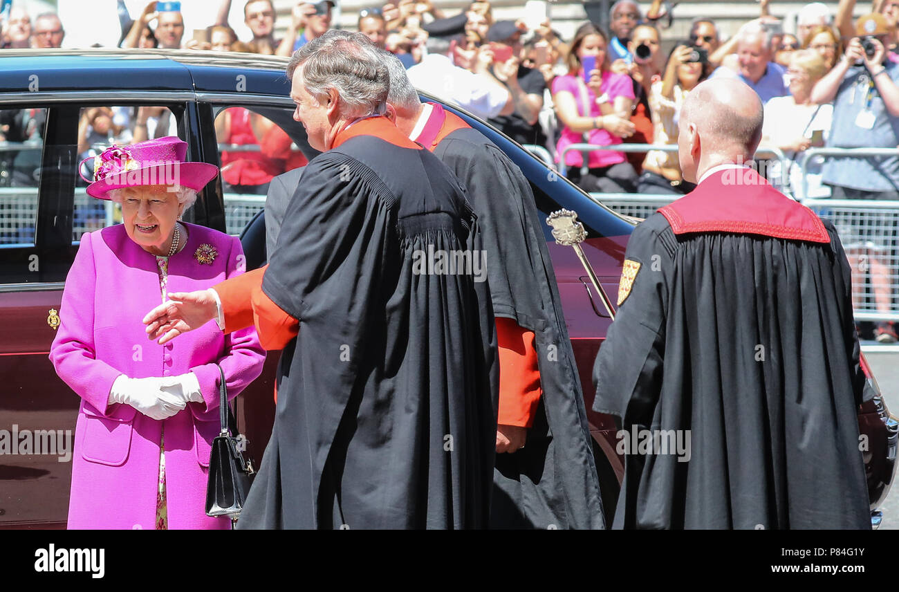 Her Majesty The Queen, accompanied by His Royal Highness The Prince of ...