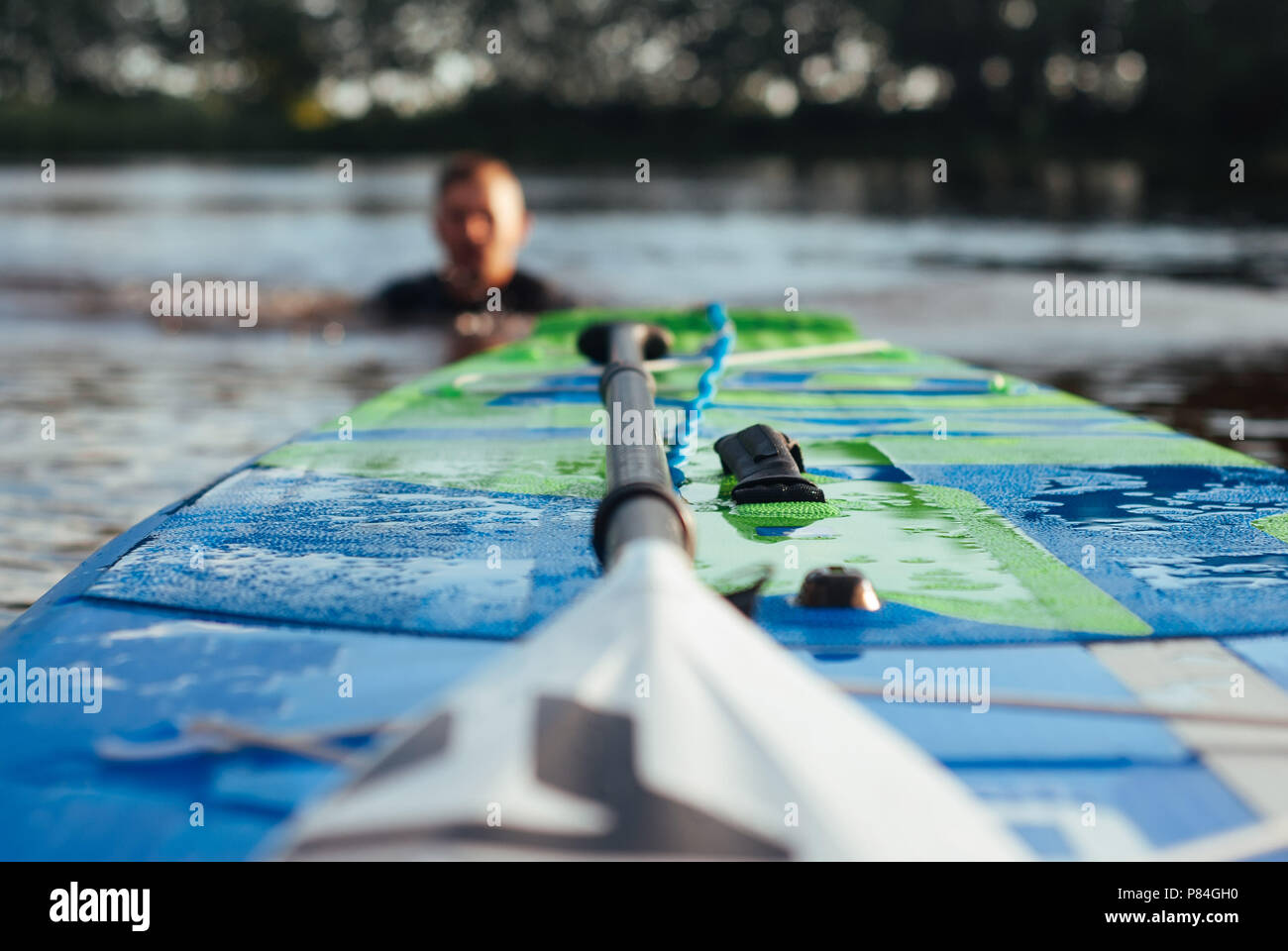 Paddle boards sunset beach hi-res stock photography and images - Alamy