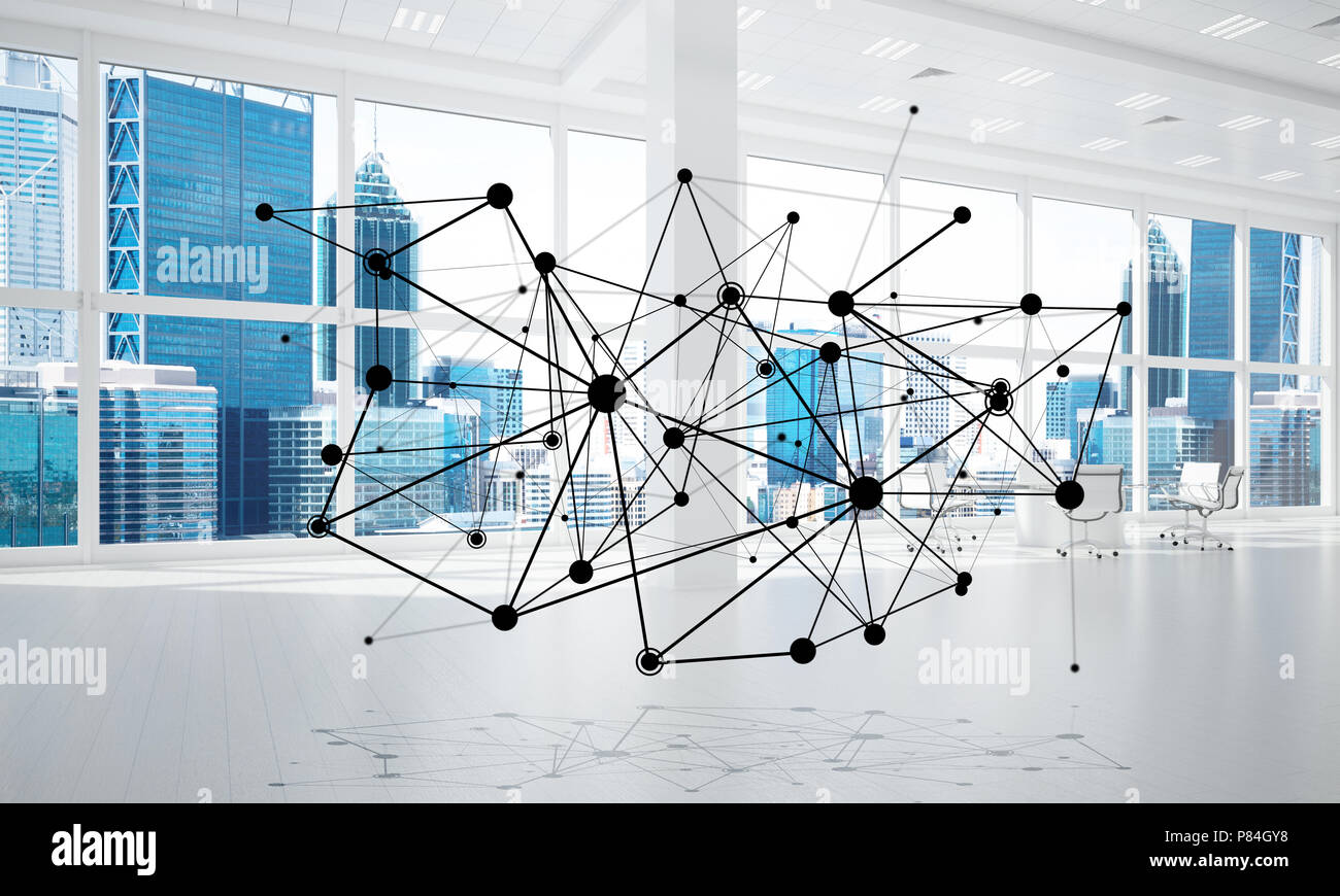 Networking and wireless connection as concept for effective modern ...