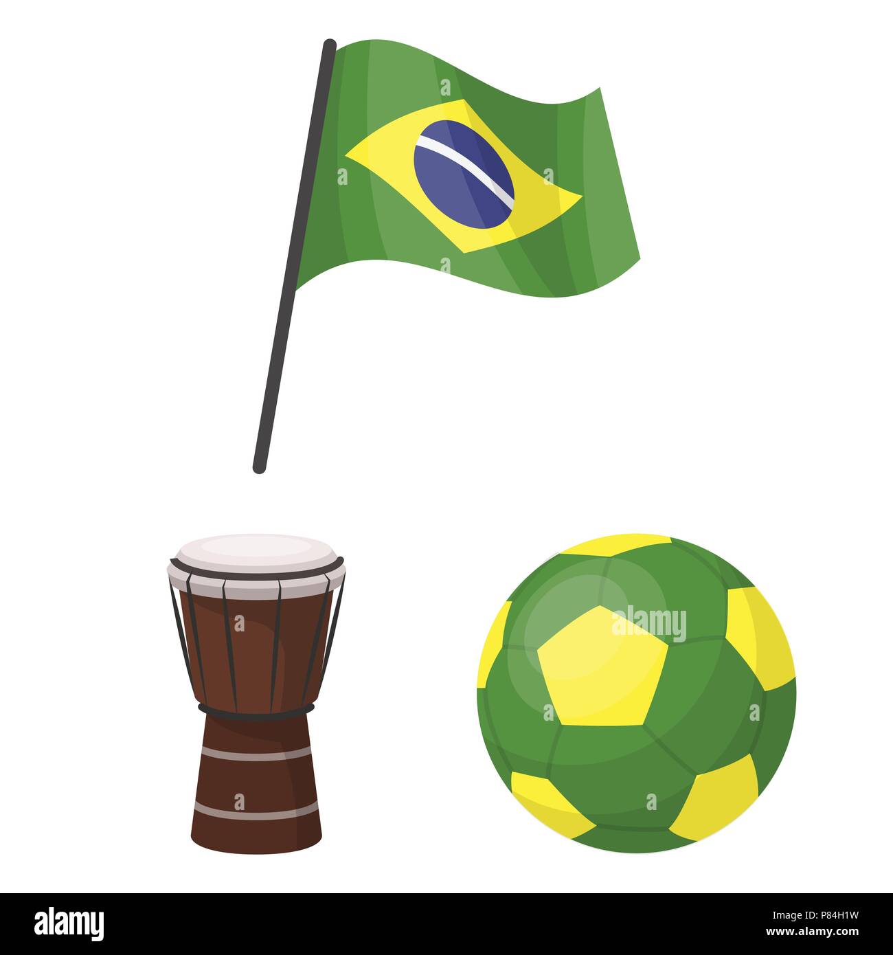 Country Brazil cartoon icons in set collection for design. Travel and ...