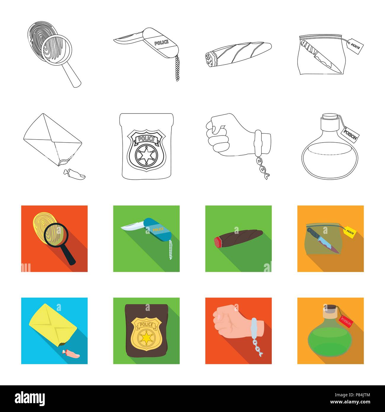 Police evidence bag Stock Vector Images - Alamy