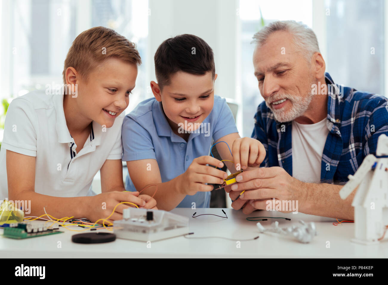 Joyful smart children having fun Stock Photo - Alamy