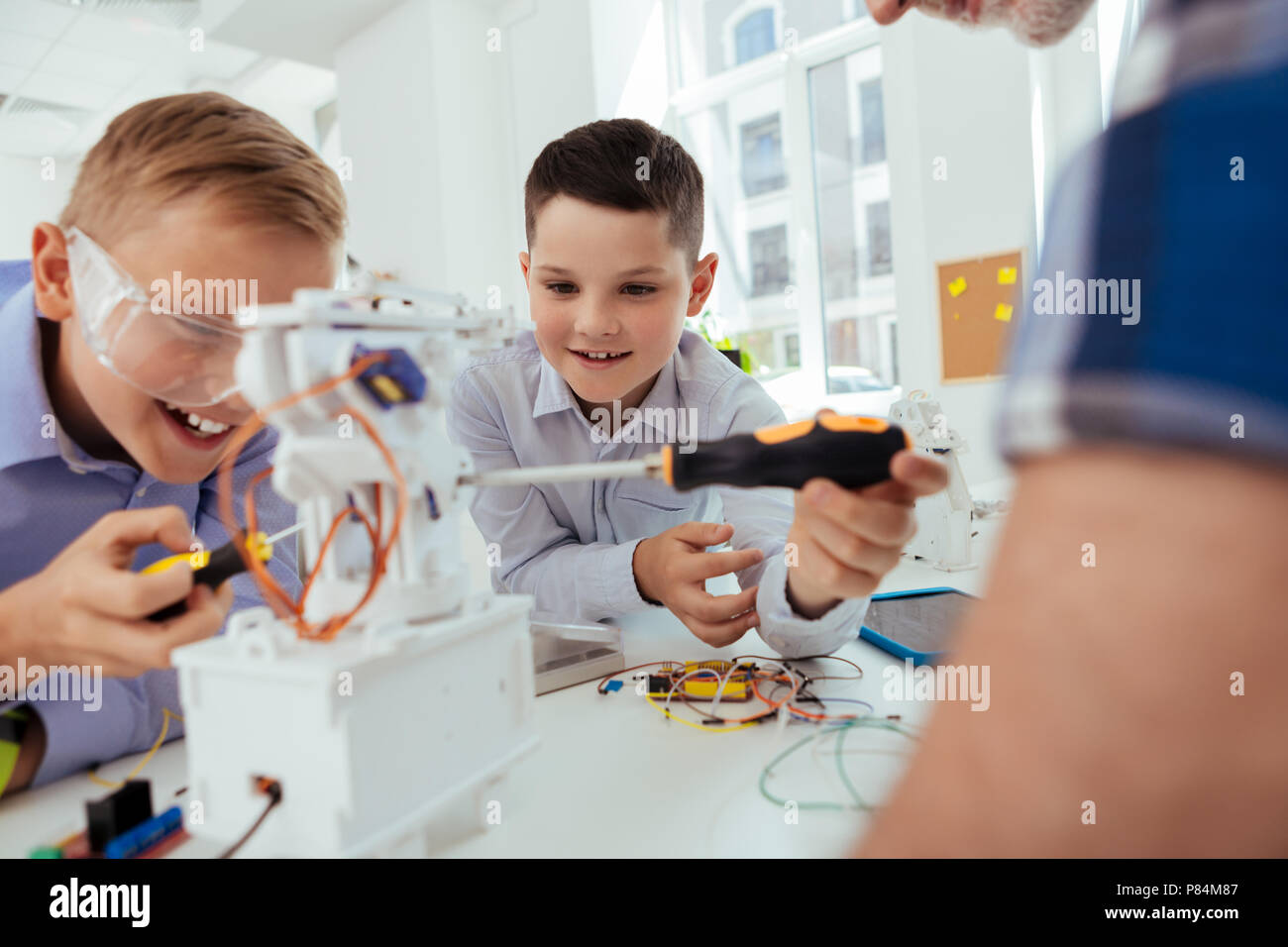 Children screwdriver hi-res stock photography and images - Alamy