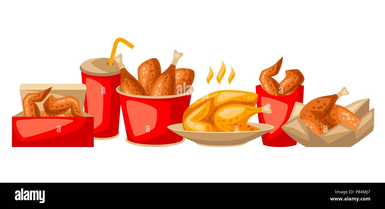 Tasty food concept chicken Cut Out Stock Images & Pictures - Alamy