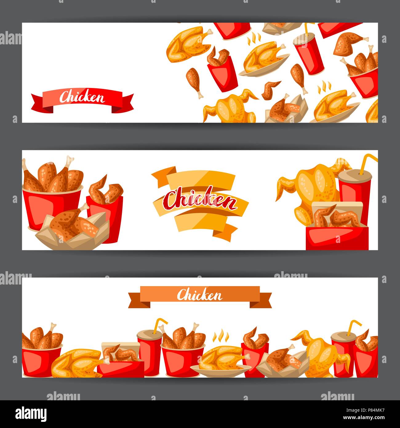 Hot chicken wings fried Stock Vector Images - Alamy