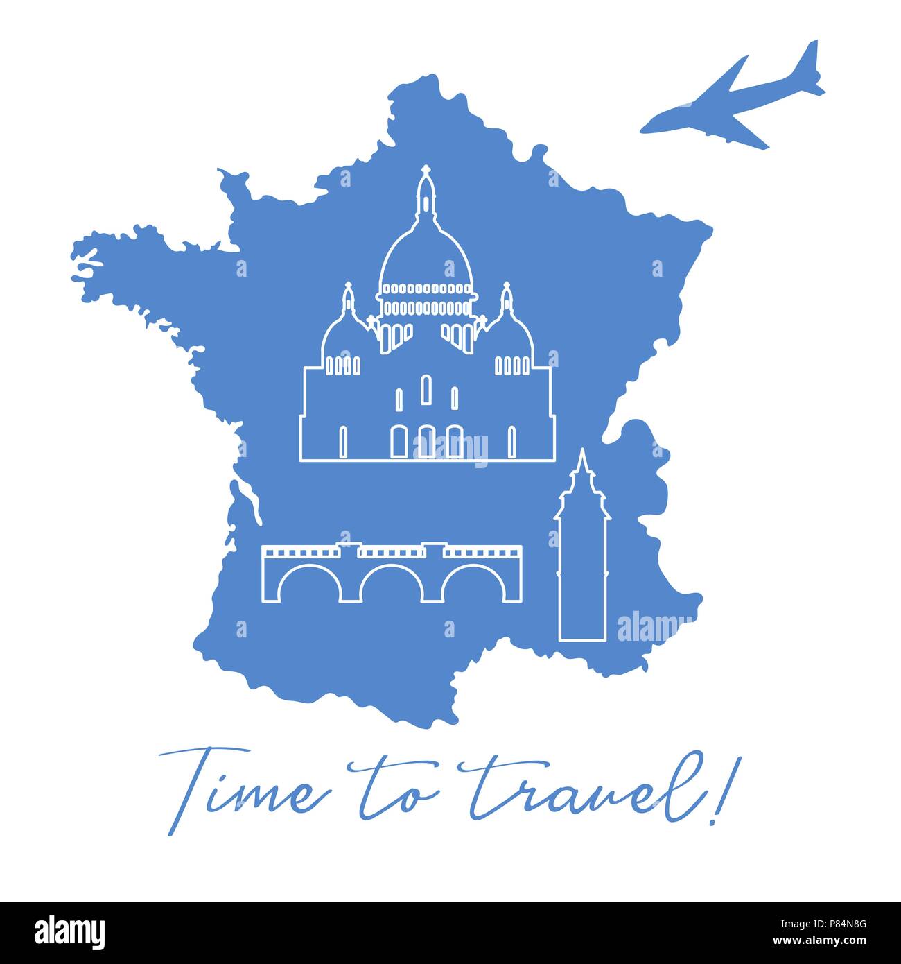 Map of france medieval Cut Out Stock Images & Pictures - Alamy