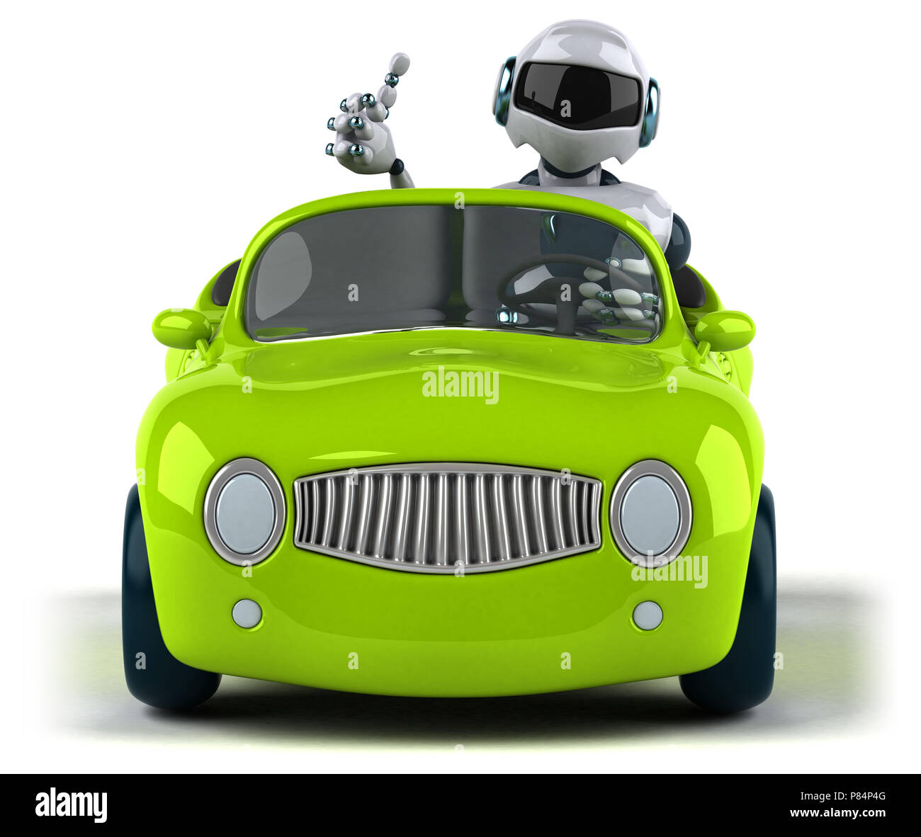 Robot and car Stock Photo - Alamy