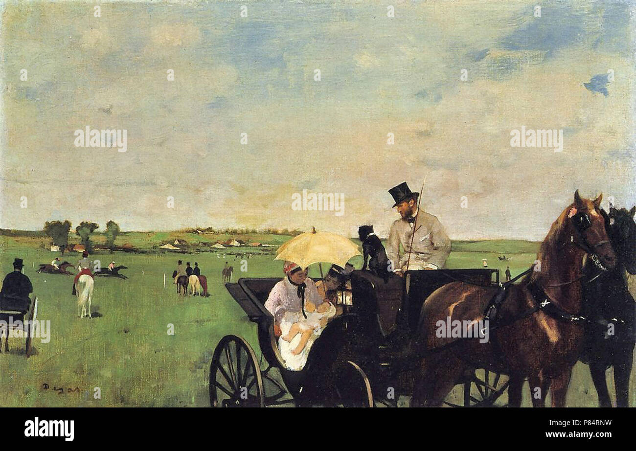 At the races edgar degas hi-res stock photography and images - Alamy
