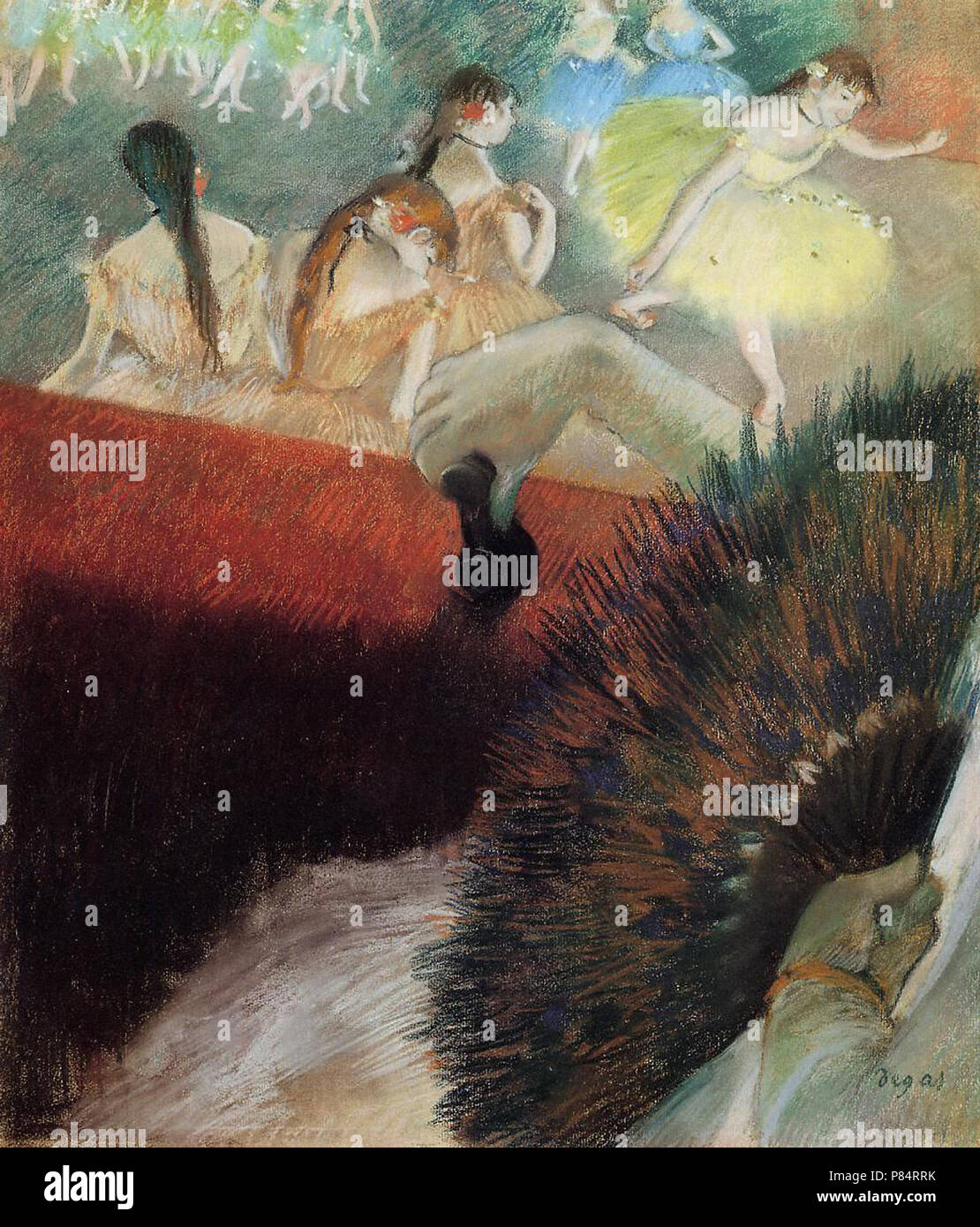 Edgar Degas - At the Ballet 1880-1 Stock Photo - Alamy