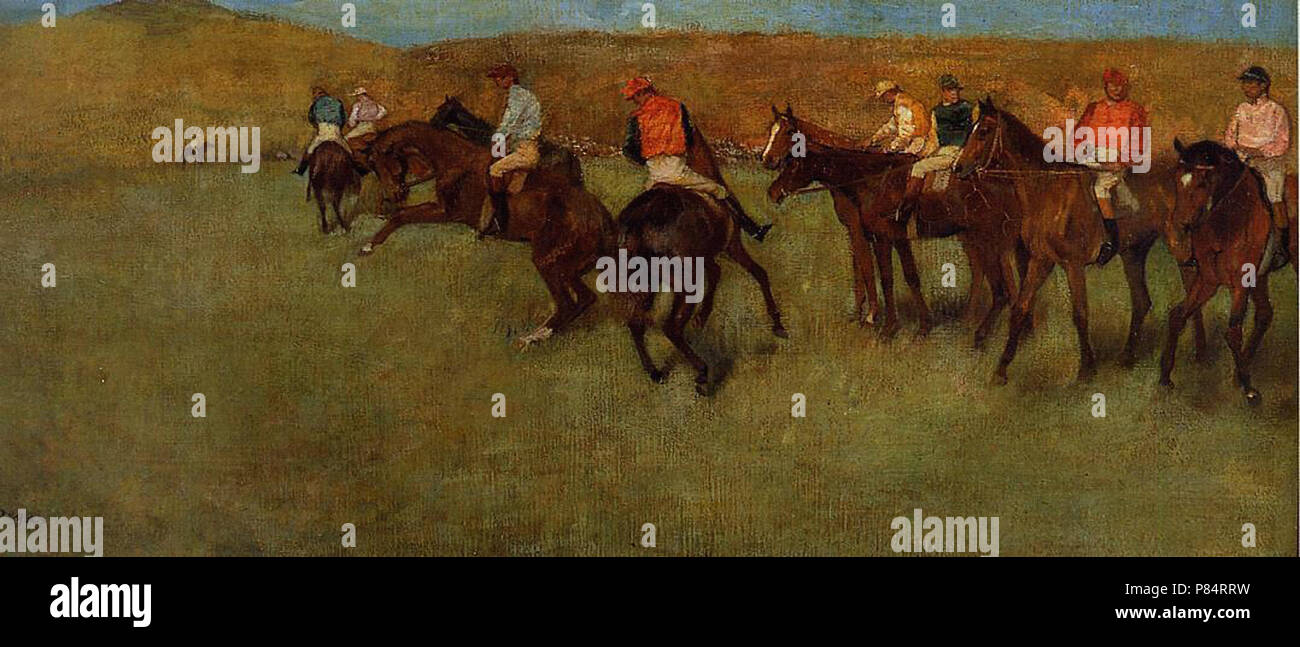 Edgar Degas - At the Races - Before the Start C.1885-92 Stock Photo - Alamy