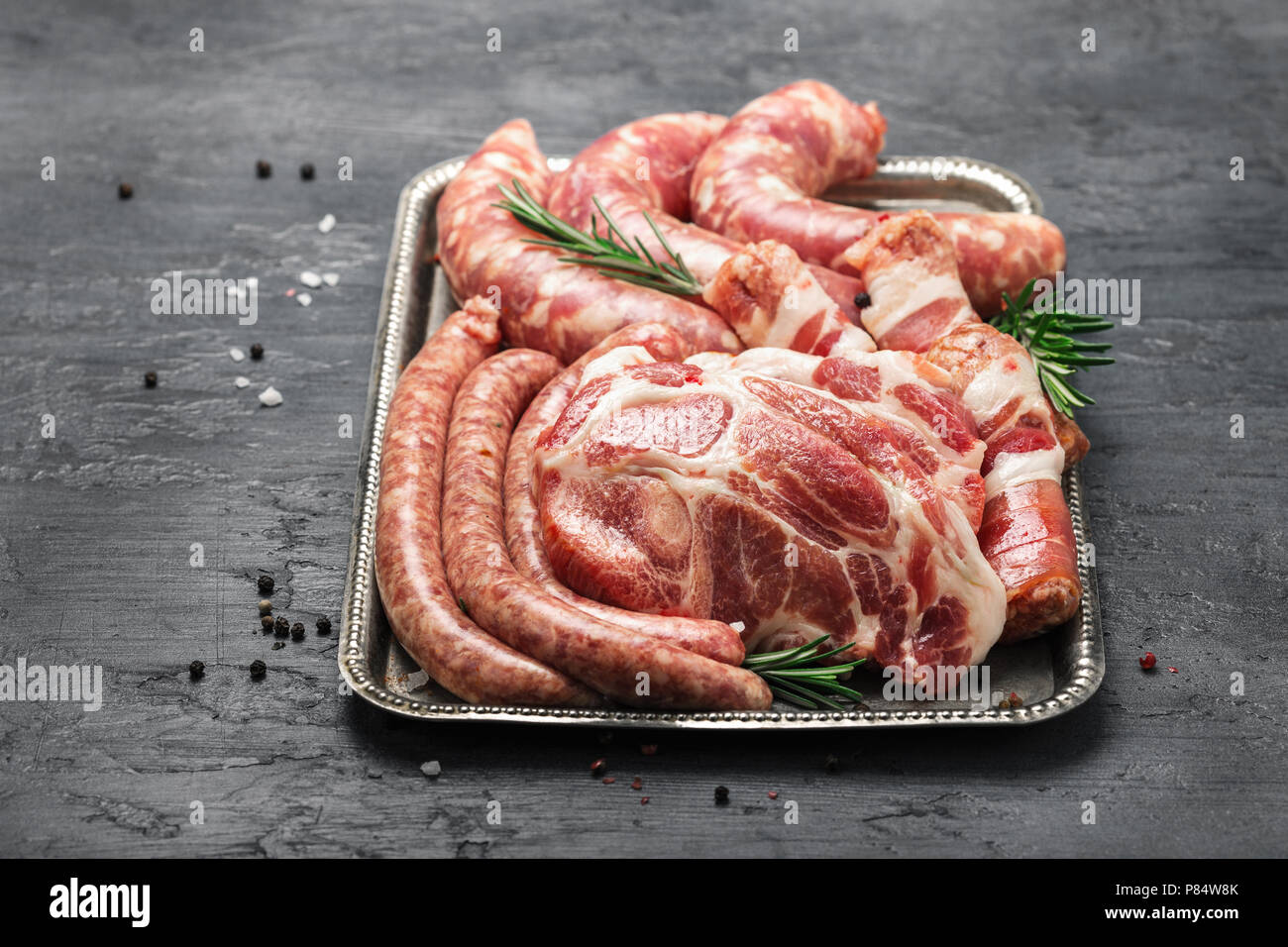 Set different meat products hi-res stock photography and images - Alamy