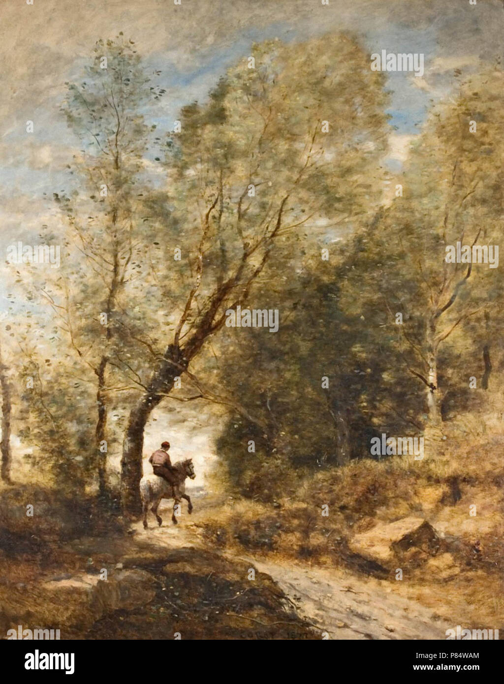 Corot Jean Baptiste Camille - the Forest of Coubron 2 Stock Photo - Alamy