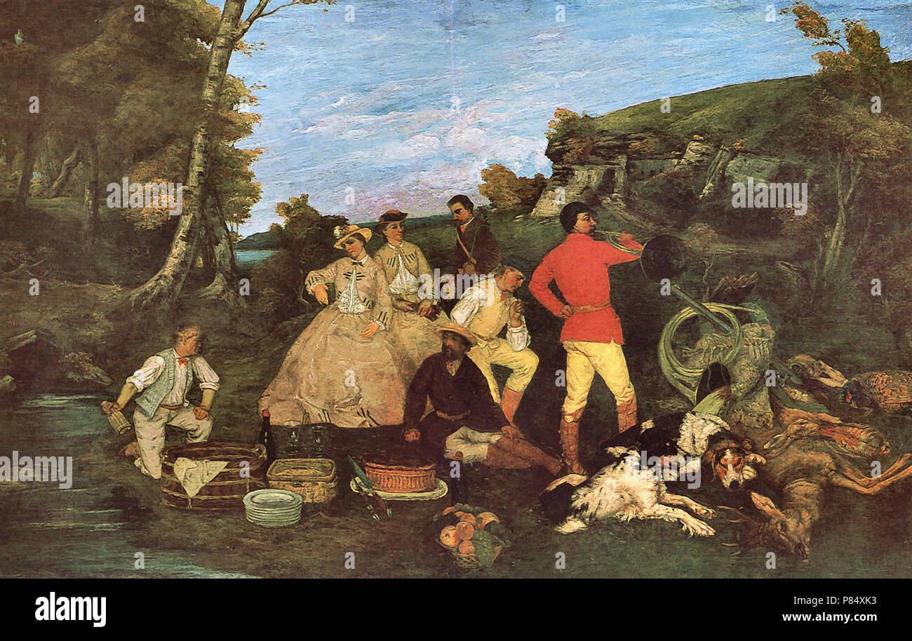 Courbet Gustave - Le Repas De Chasse (L'hallali Du Chevreuil Stock ...