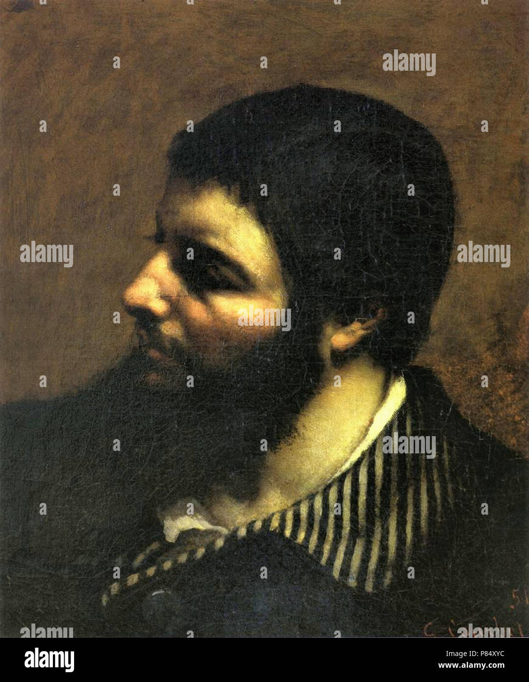 Gustave courbet self portrait hi-res stock photography and images - Alamy