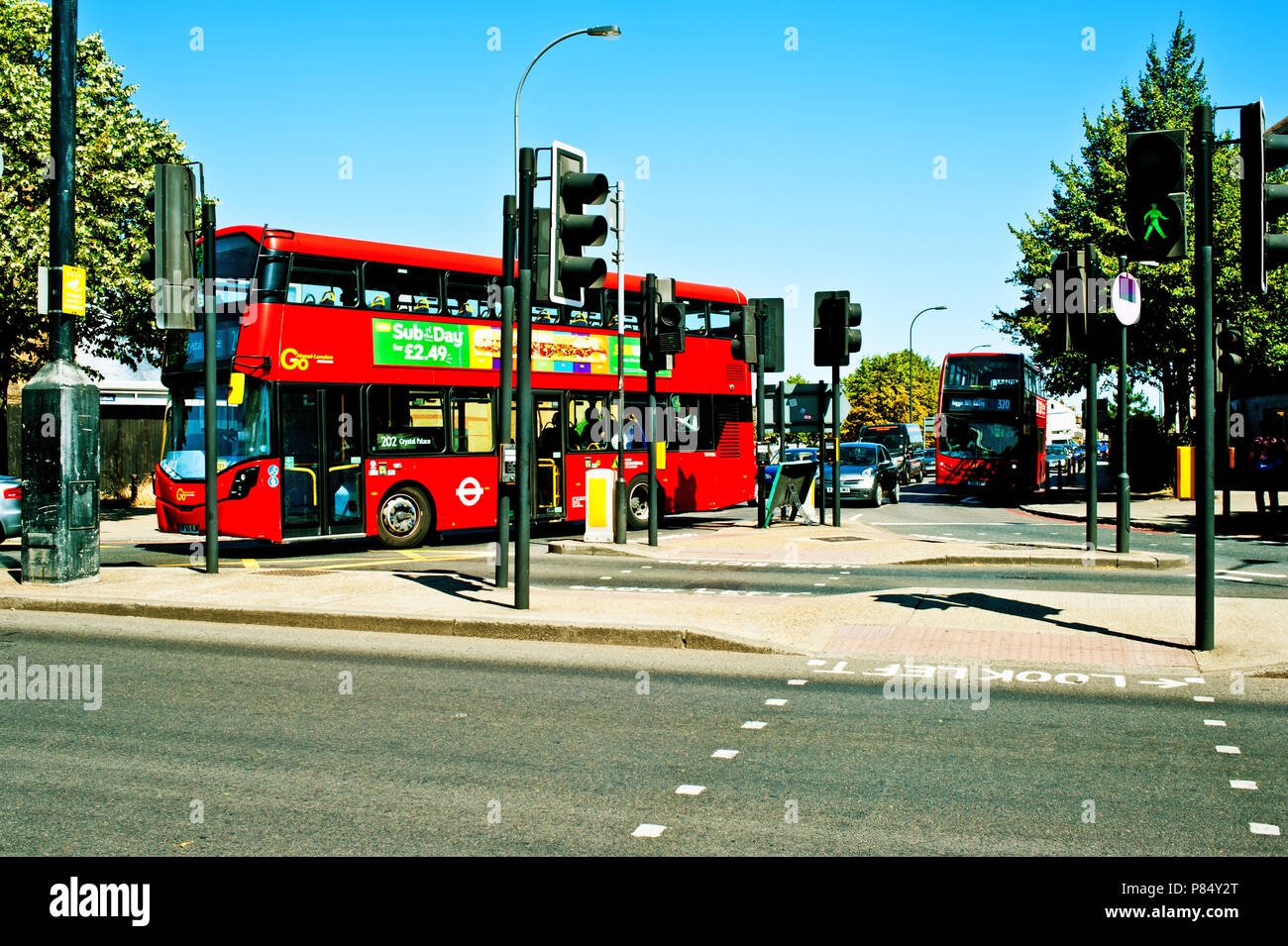 buses for Crystal Palace, Catford, London, England Stock Photo - Alamy
