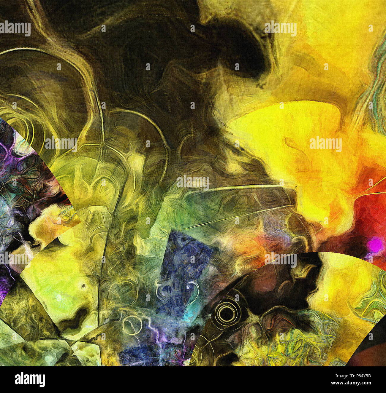 Colorful Vivid Abstract Oil Painting Stock Photo - Alamy