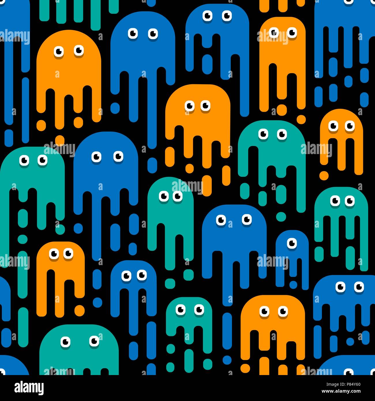 Monsters pattern, a pattern of mutant patterns, bacteria, viruses ...