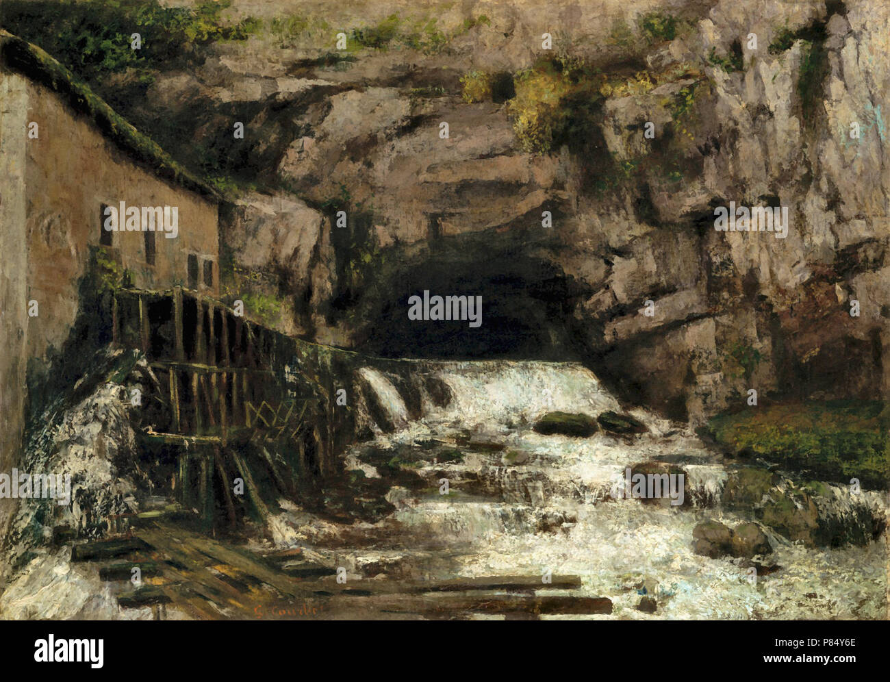 Courbet Gustave - the Source of the Loue 3 Stock Photo - Alamy
