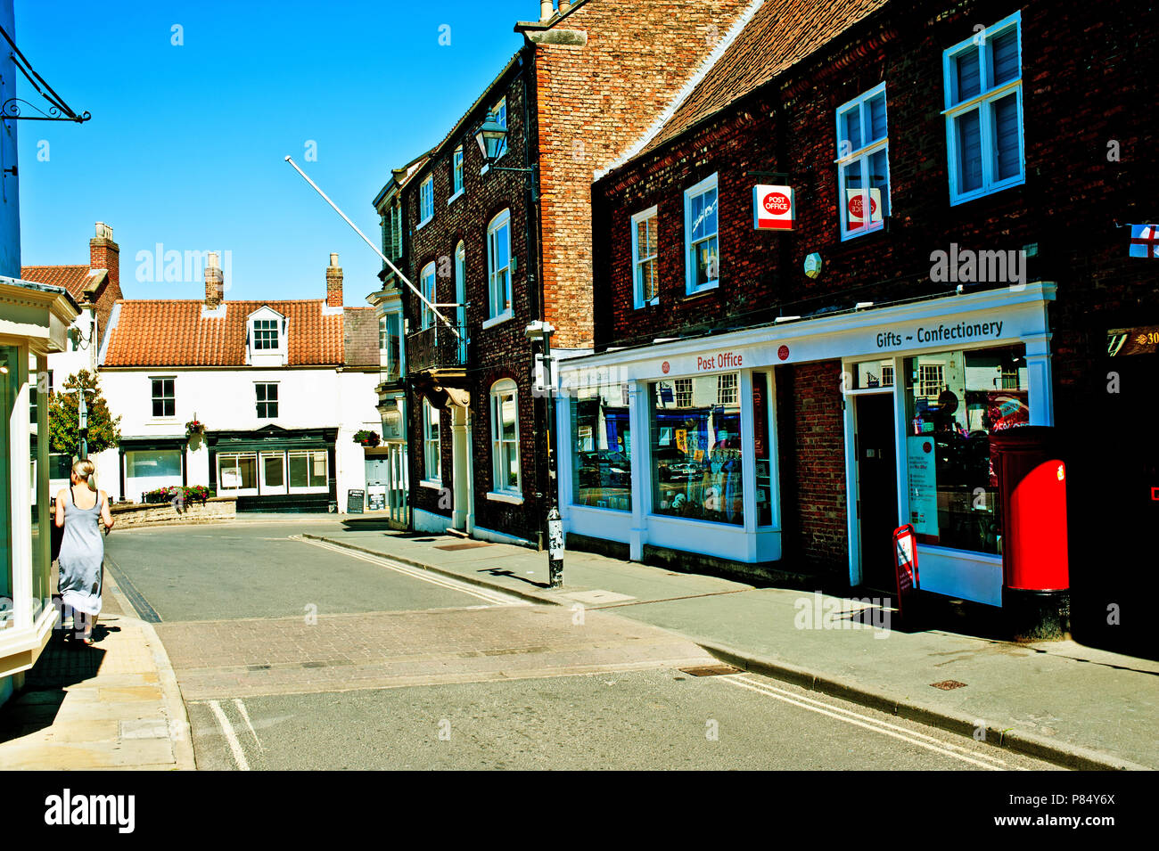 Post office, Market Place, Malton, North Yorkshire, England Stock Photo ...