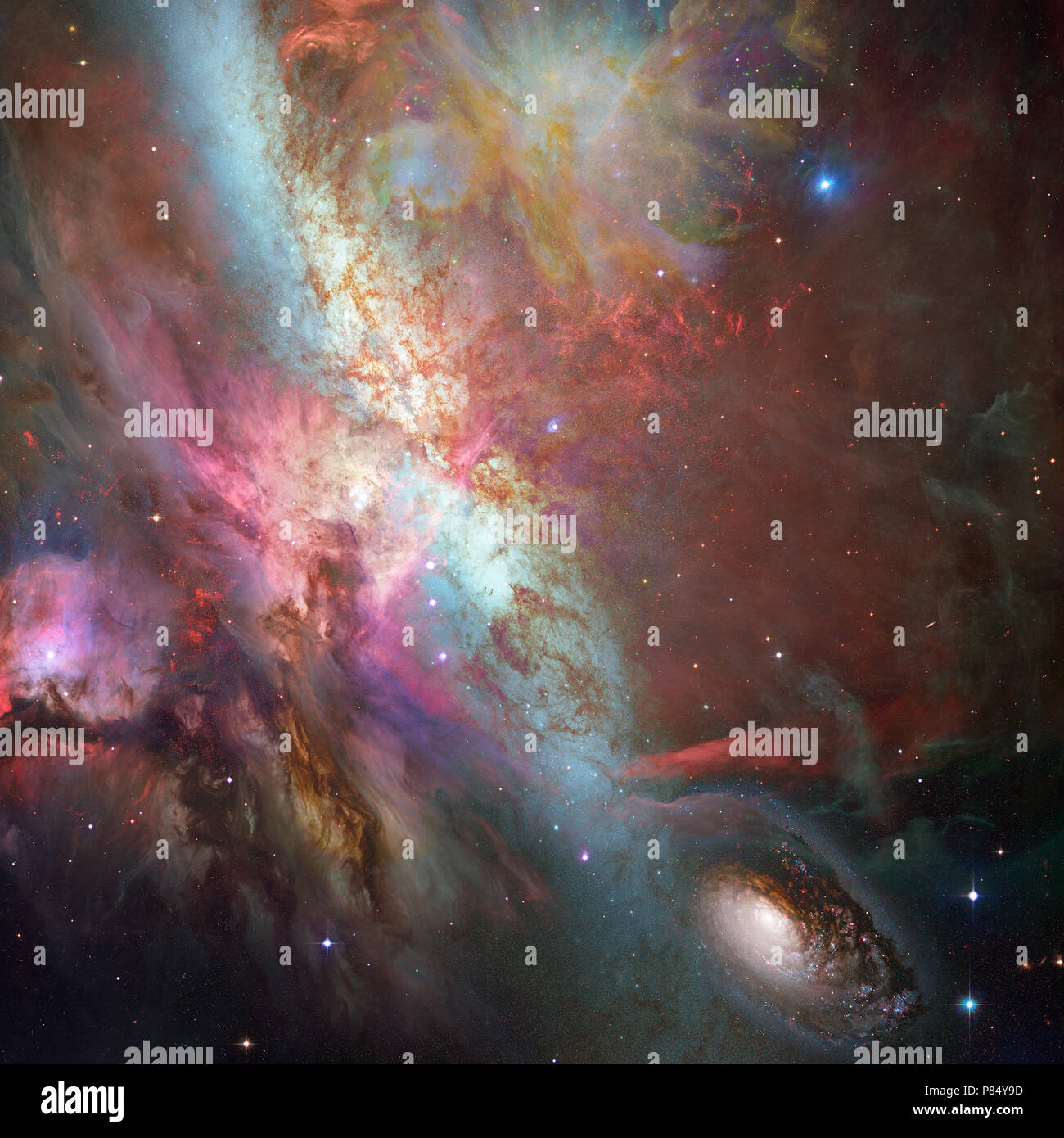 Vivid deep space. Galaxies and nebulae. 3D rendering Stock Photo - Alamy
