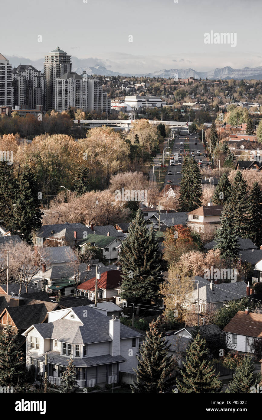 Aerial view of downtown calgary in alberta hi-res stock photography and ...