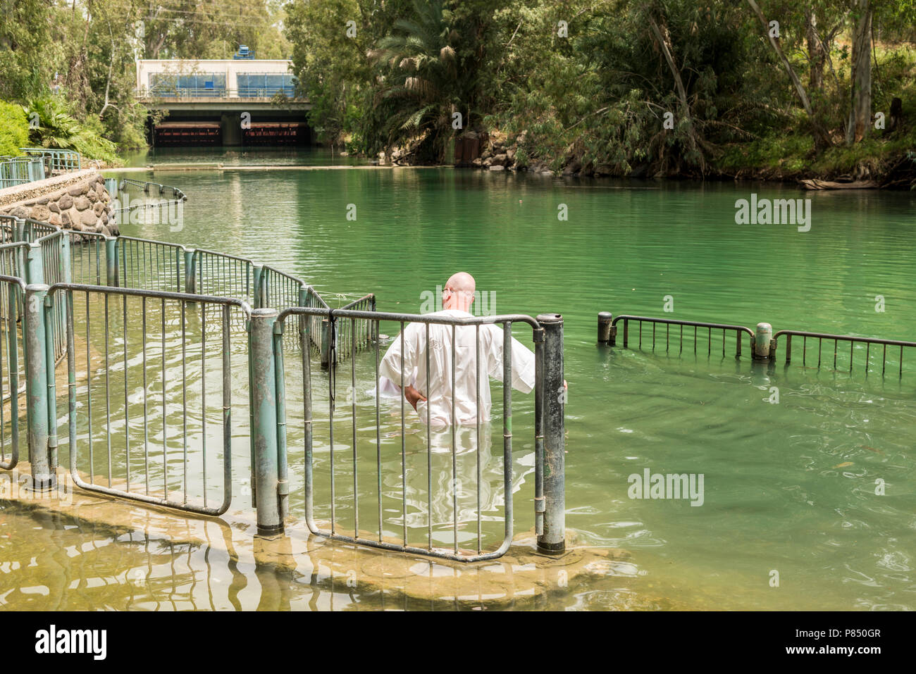 Yardenit, Israel- May 6, 2018 : Yardenit baptism site on the Jordan ...