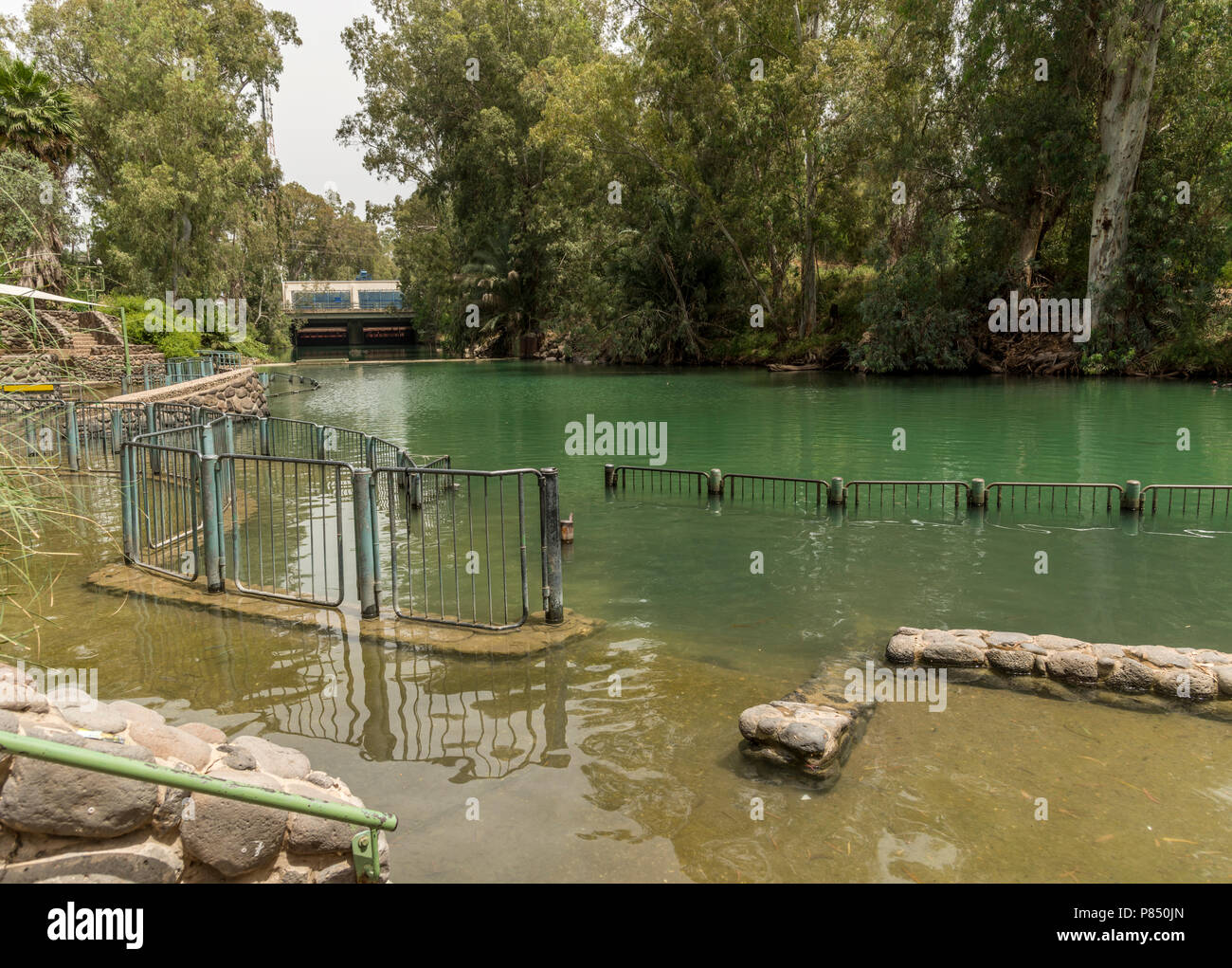 Yardenit, Israel- May 6, 2018 : Yardenit baptism site on the Jordan ...