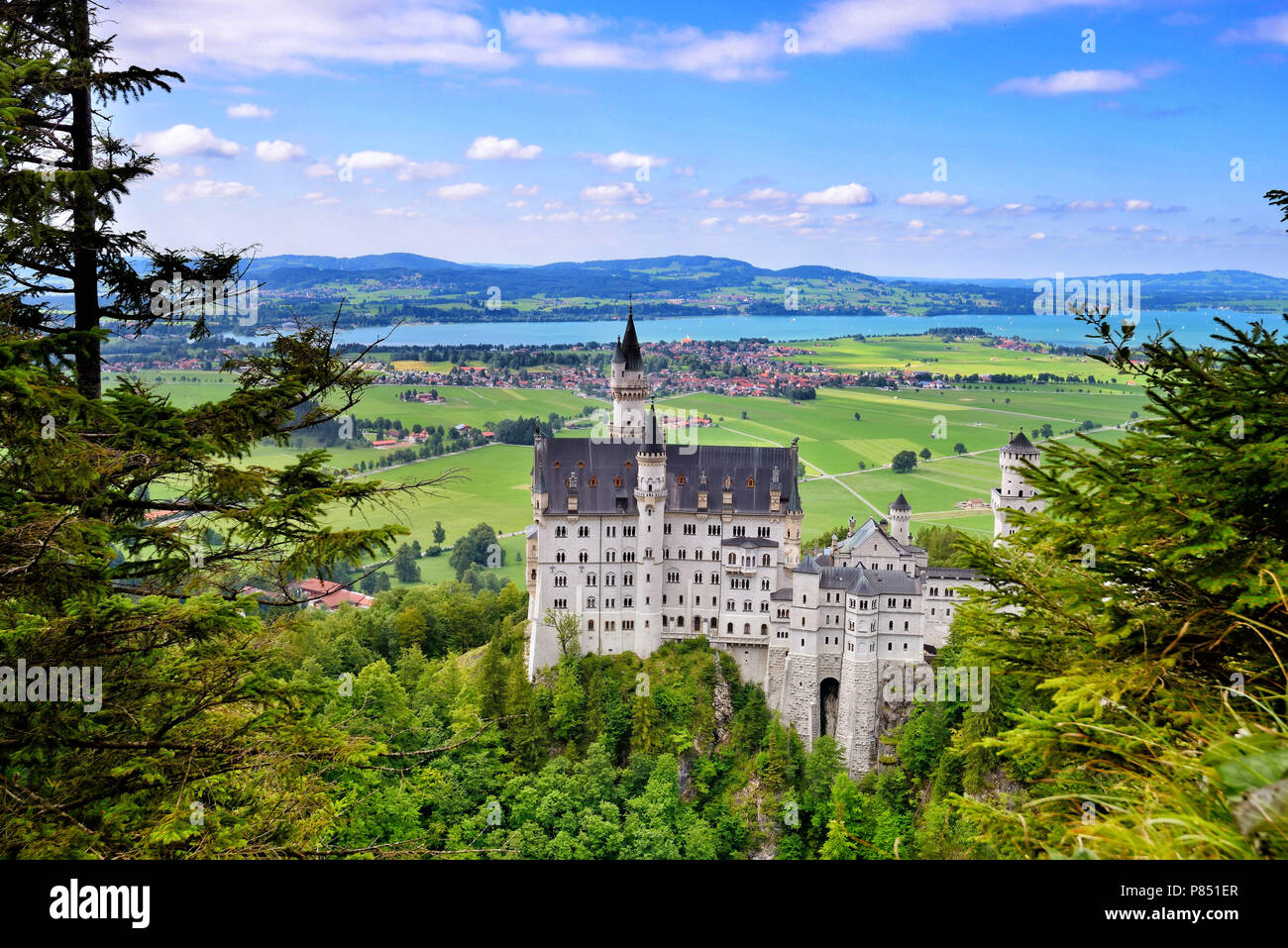 Neuschwanstein Castle the famous castle in Germany located in Fussen ...