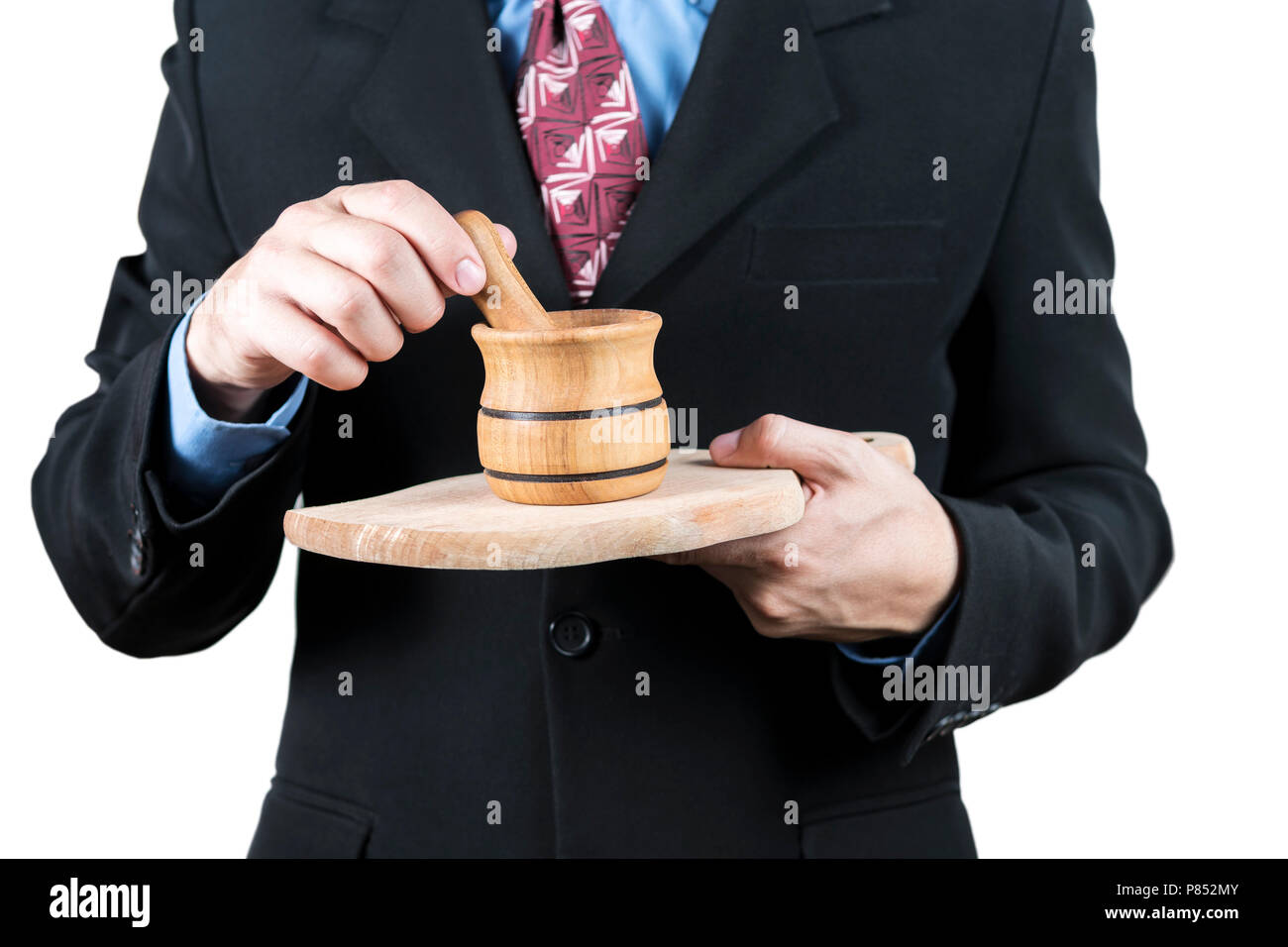 Businessman crushes hand on table hi-res stock photography and images ...
