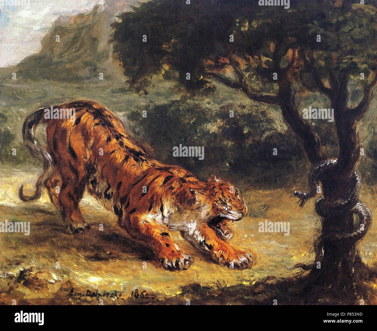 Tiger and snake eugène delacroix hi-res stock photography and images ...