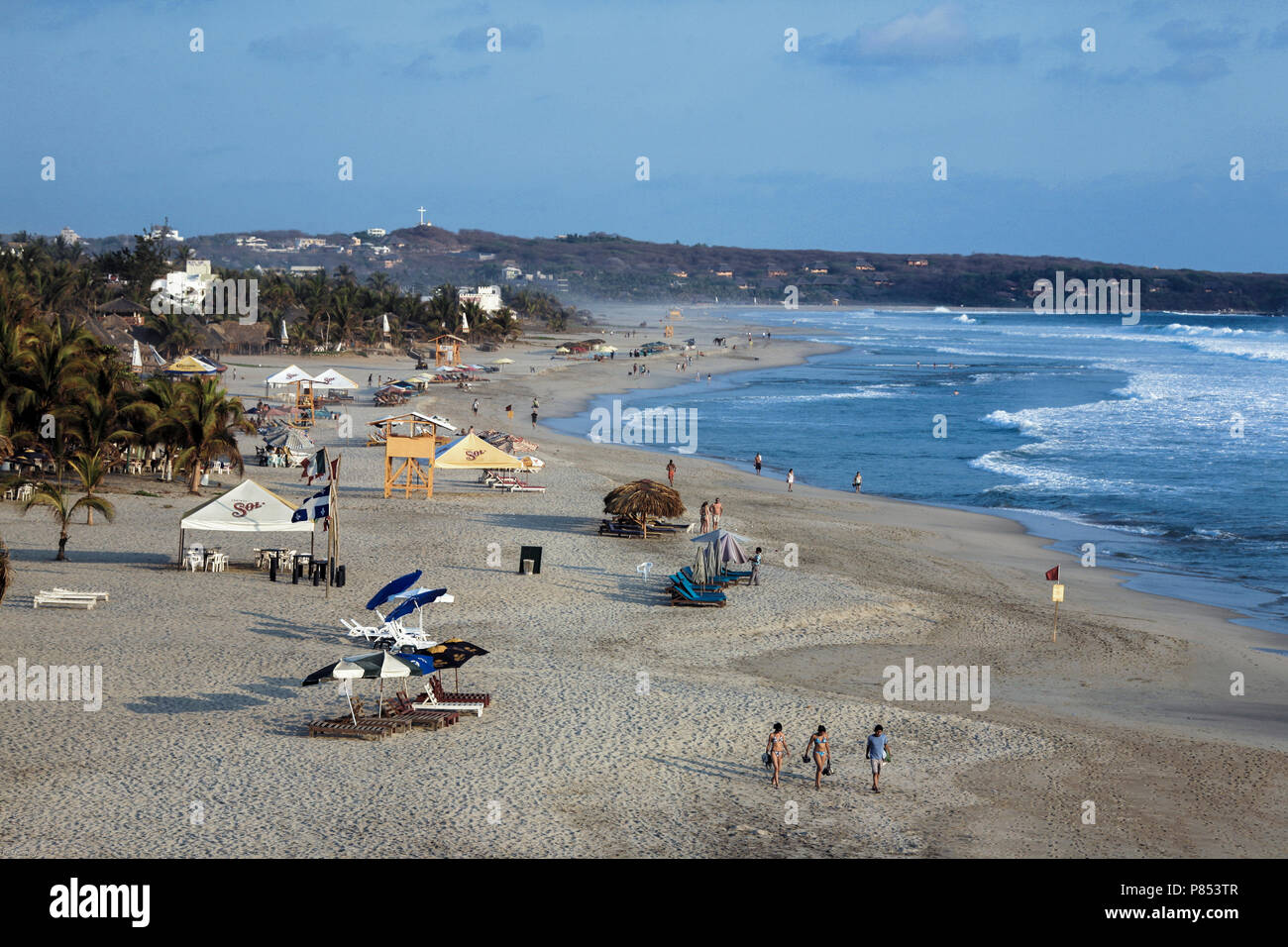 Scenic view of Zicatela beach, Puerto Escondido, Mexico Stock Photo - Alamy