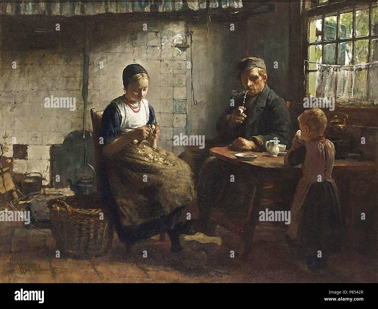 Peasant family in an interior hi-res stock photography and images - Alamy
