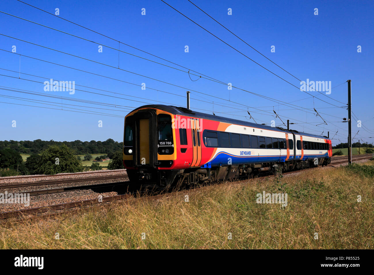 East Midlands trains 158 788, East Coast Main Line Railway ...