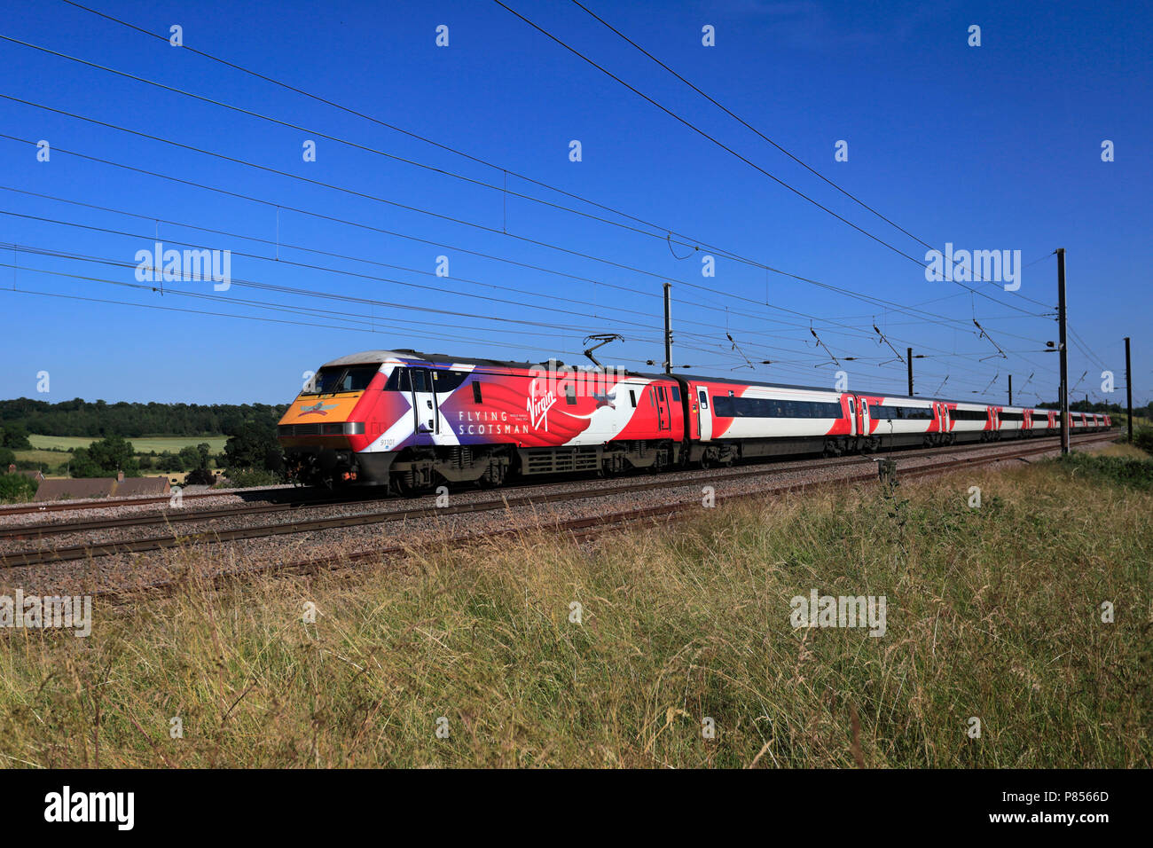 Virgin trains 91101 Flying Scotsman, East Coast Main Line Railway ...
