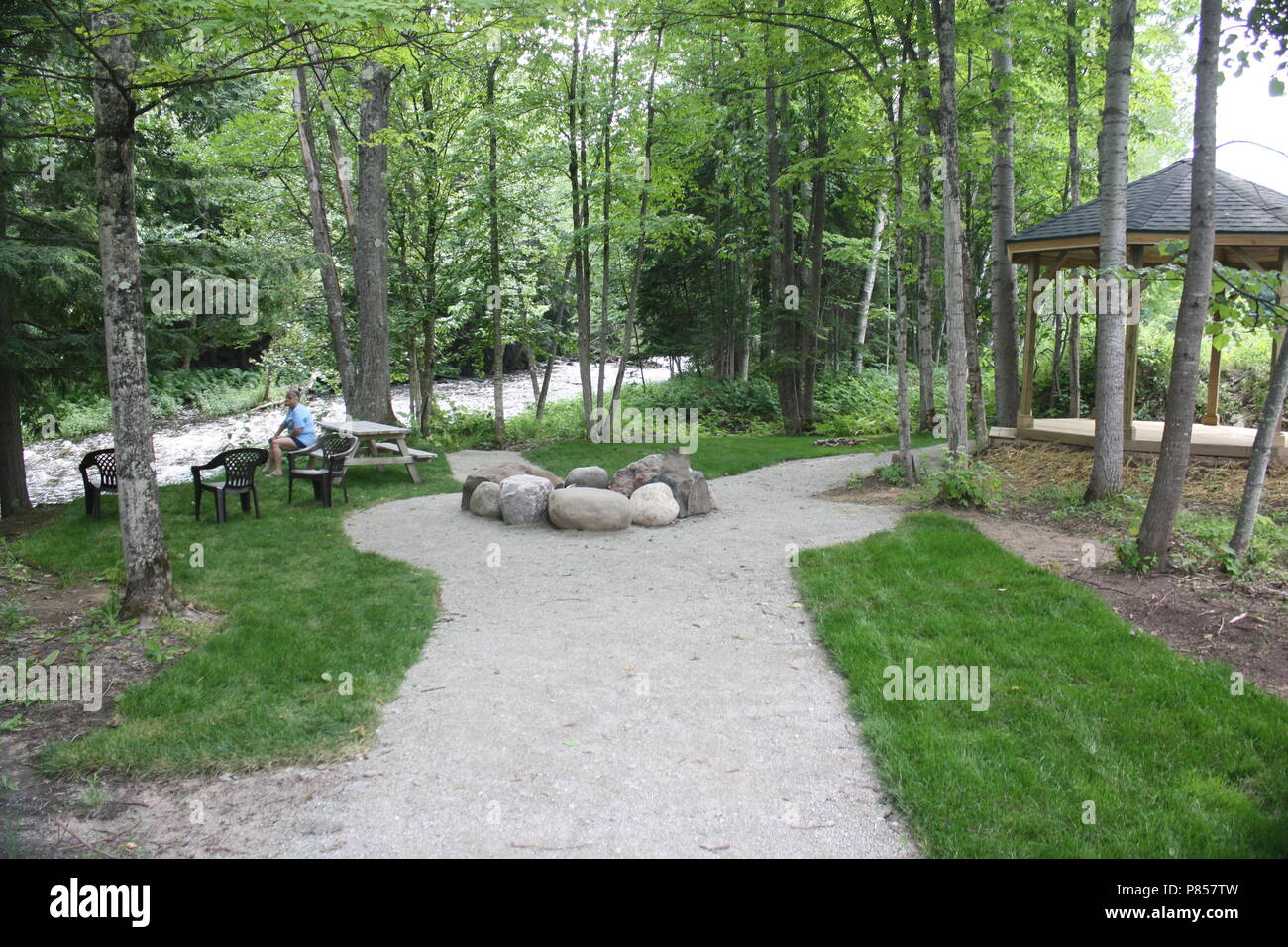 Camping in the U.P. of Michigan Stock Photo - Alamy