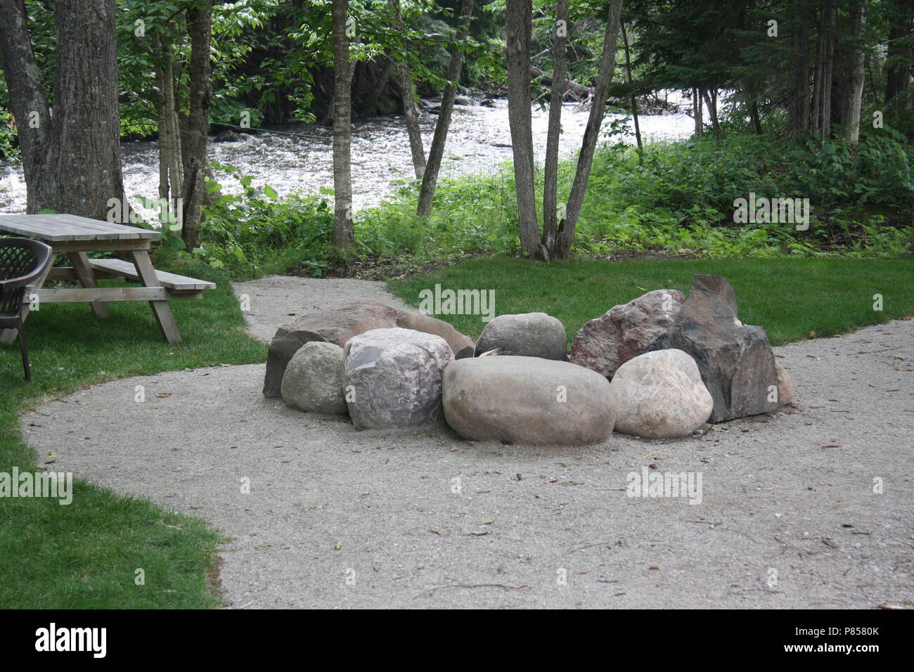 Camping in the U.P. of Michigan Stock Photo - Alamy