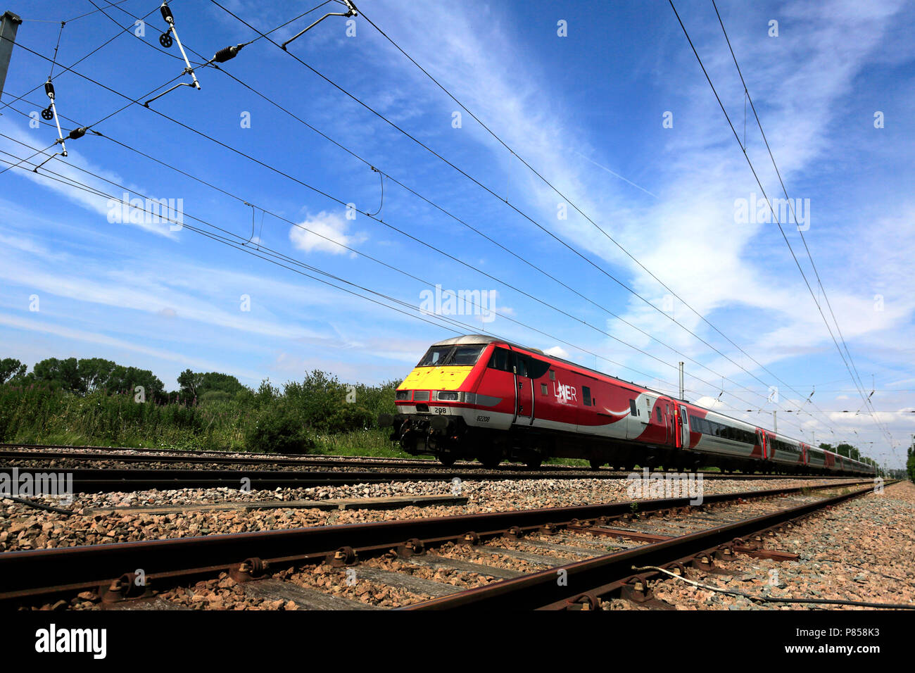 LNER train 82208, London and North Eastern Railway, East Coast Main Line Railway, Peterborough ...