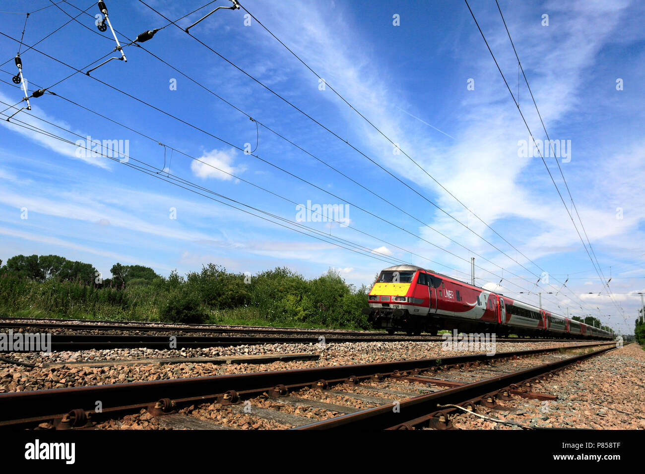 LNER train 82208, London and North Eastern Railway, East Coast Main Line Railway, Peterborough ...
