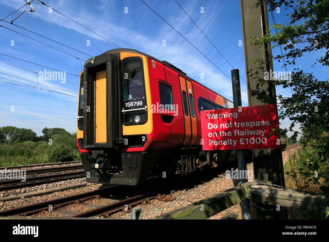 East Midlands trains 158 799, East Coast Main Line Railway ...