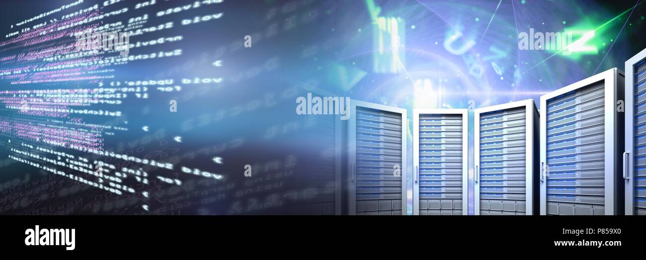 Computer servers and technology information interface transition Stock ...